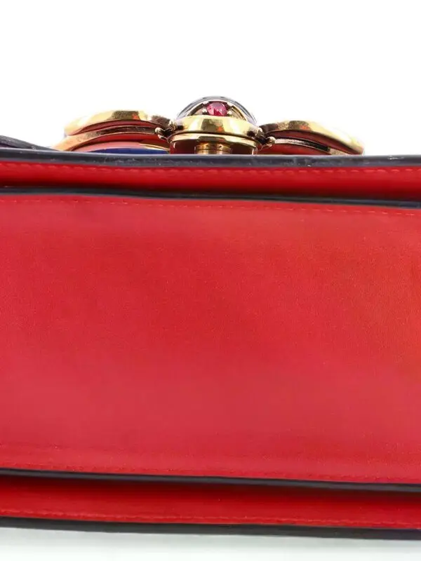 Gucci Queen Margaret Colorblock Leather Satchel - Blue