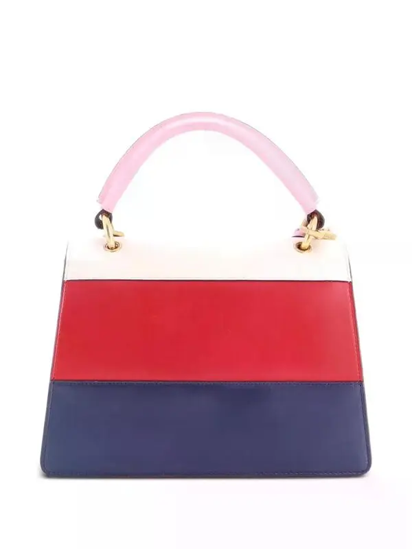 Gucci Queen Margaret Colorblock Leather Satchel - Blue