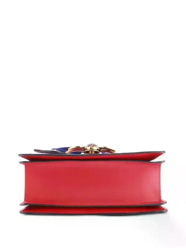 Gucci Queen Margaret Colorblock Leather Satchel - Blue
