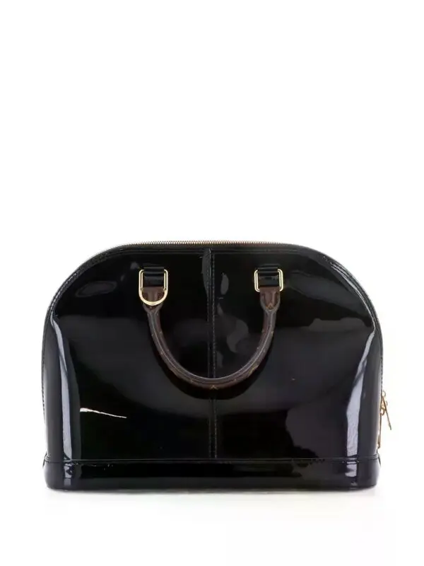 LOUIS VUITTON Alma Handbag Vernis With Monogram Canvas Pm Satchel