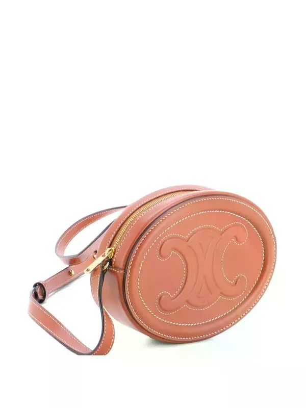 Celine Triomphe Oval Leather Crossbody Bag