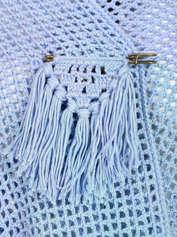 CHIARA IS Fringe-trim Knitted Shawl