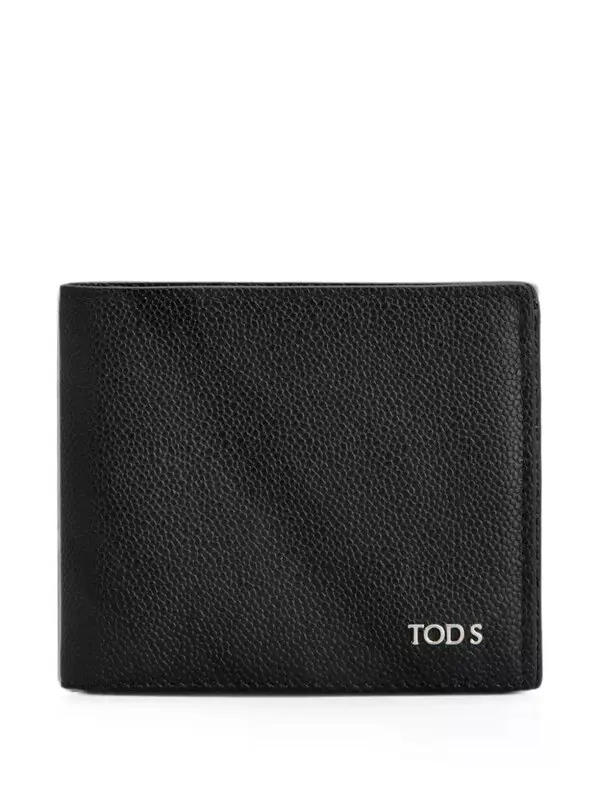 TOD'S Logo-plaque Pebbled-leather Wallet
