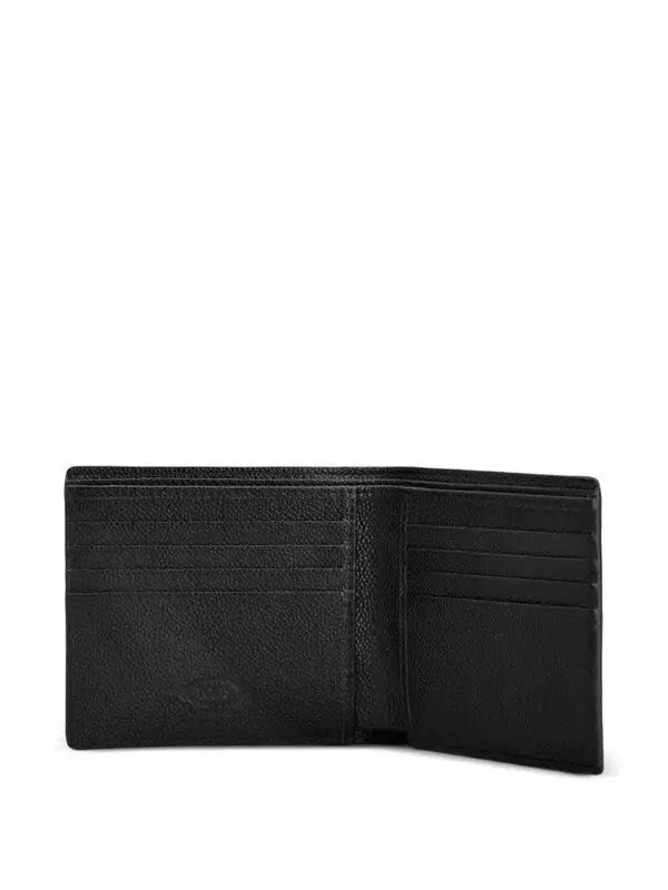 TOD'S Logo-plaque Pebbled-leather Wallet
