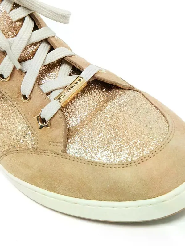 JIMMY CHOO Tokyo High-top Sneakers With Glitter Finish