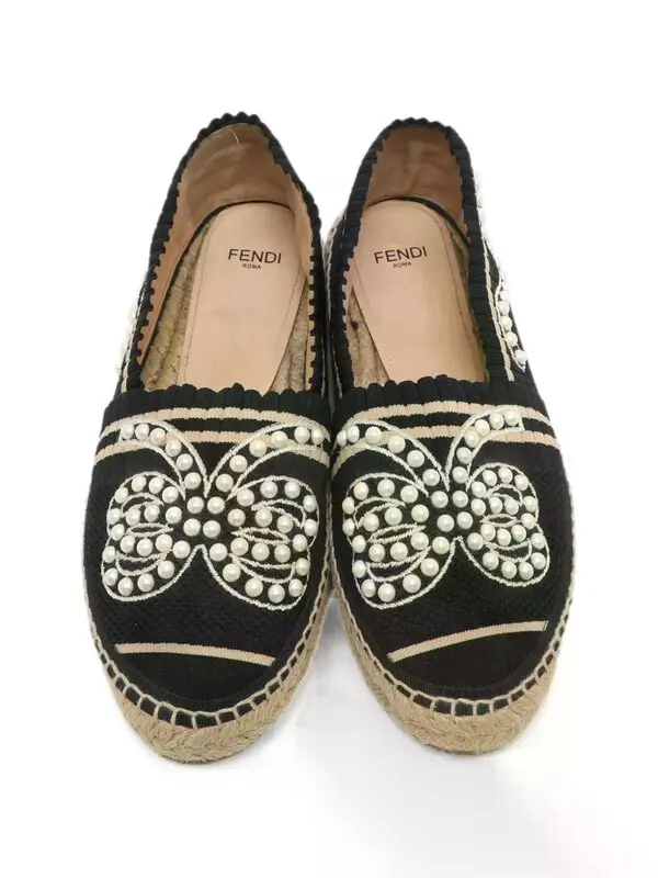 Fendi Pearl-embellished Espadrilles