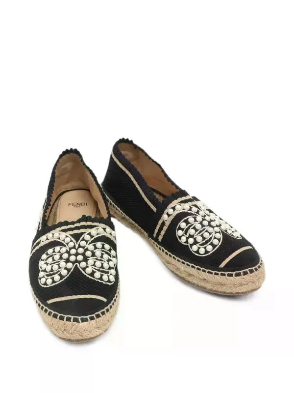 Fendi Pearl-embellished Espadrilles