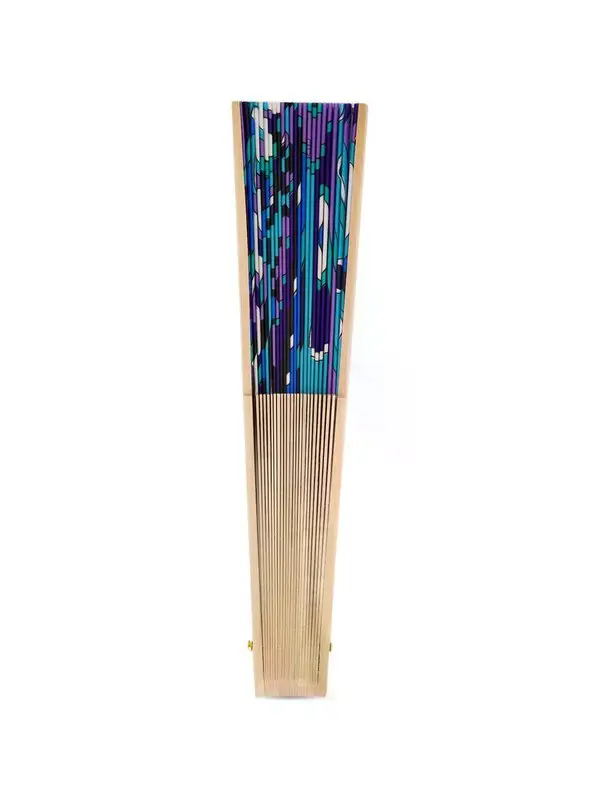 Emilio Pucci Vivara Print Hand Fan - Blue