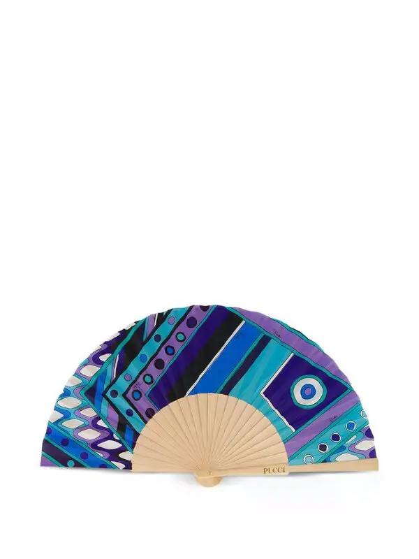 Emilio Pucci Vivara Print Hand Fan