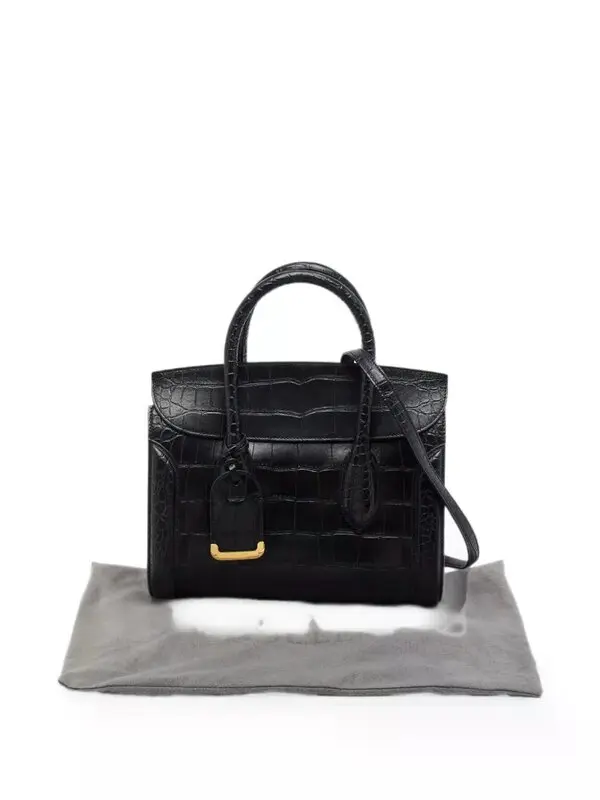 Alexander McQueen Heroine Croc-embossed Tote Bag