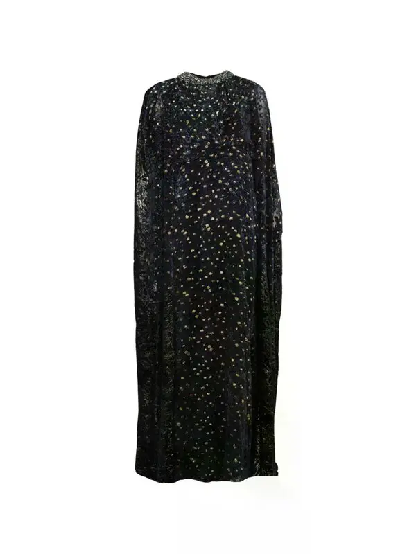 Biyan Beaded-neckline Fil-coupé Dress