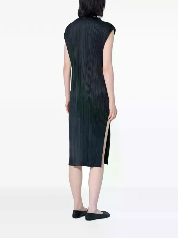 Issey Miyake Sleeveless Midi Dress With Slits