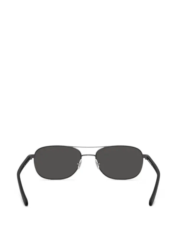 Brooks Brothers Matte Gunmetal Aviator Sunglasses