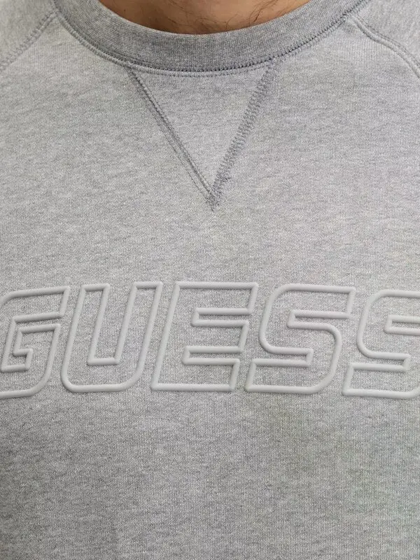 Guess Logo-embossed Raglan-sleeve Sweater
