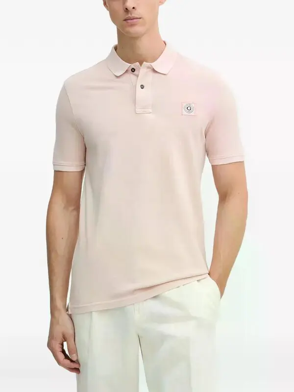 Guess Logo-patch Short-sleeve Polo Shirt