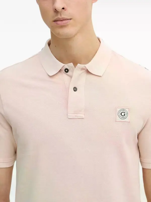 Guess Logo-patch Short-sleeve Polo Shirt
