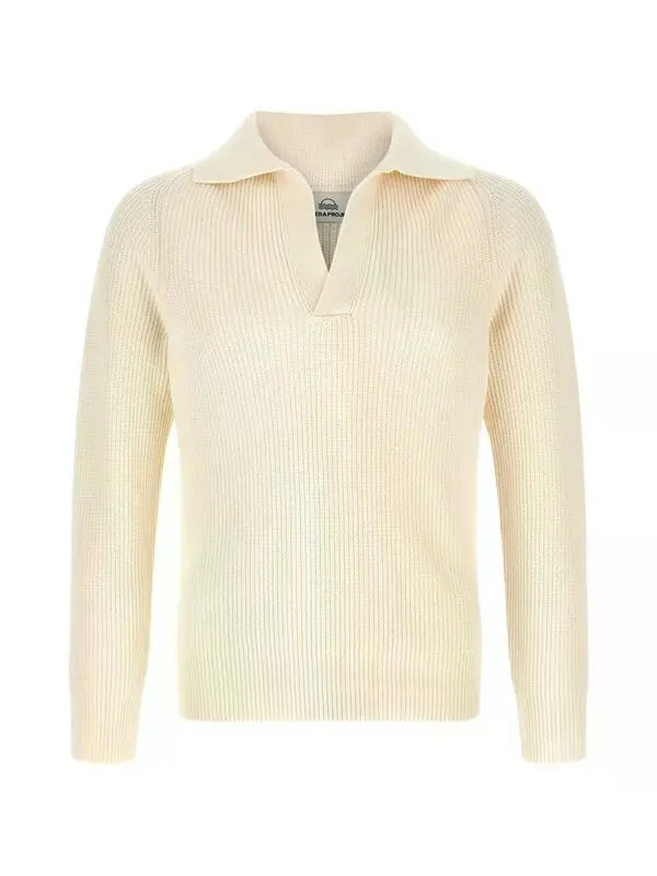 RIVIERA Ribbed Polo Sweater