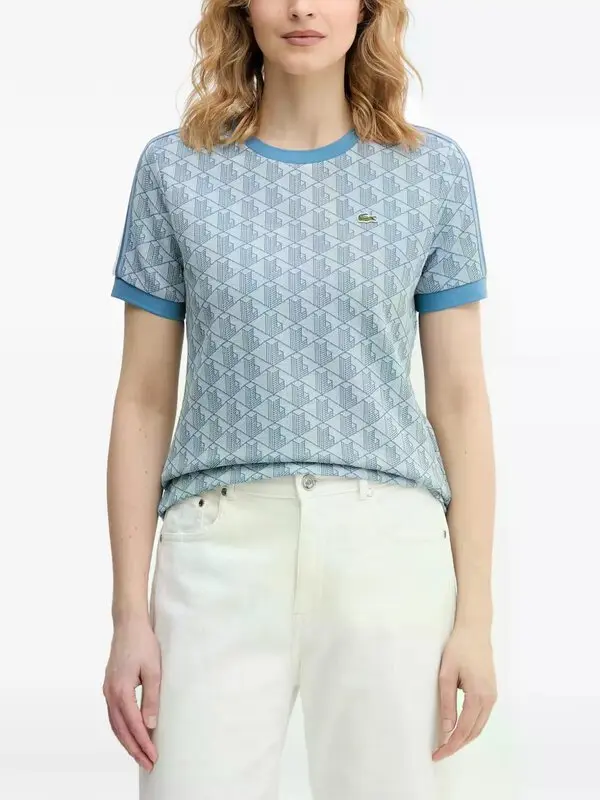 Lacoste Monogram-print Logo-patch T-shirt