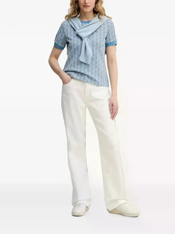 Lacoste Monogram-print Logo-patch T-shirt