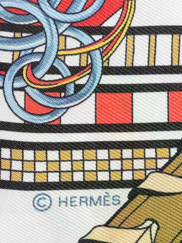 Hermès 2014-2026 Brides Et Gris-gris Silk Twilly Scarf Scarves - Red