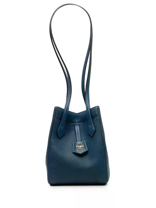 Fendi 2023-2024 Mini Leather Origami Shoulder Bag - Blue
