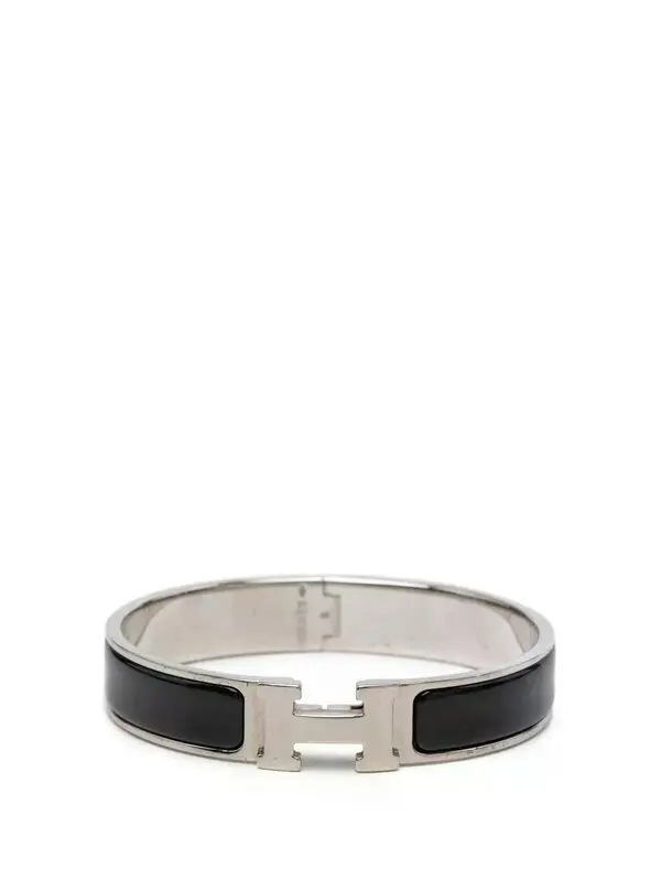 Hermès 2015-2026 Narrow Enamel Clic H Bracelet Pm Costume Bracelet - Black