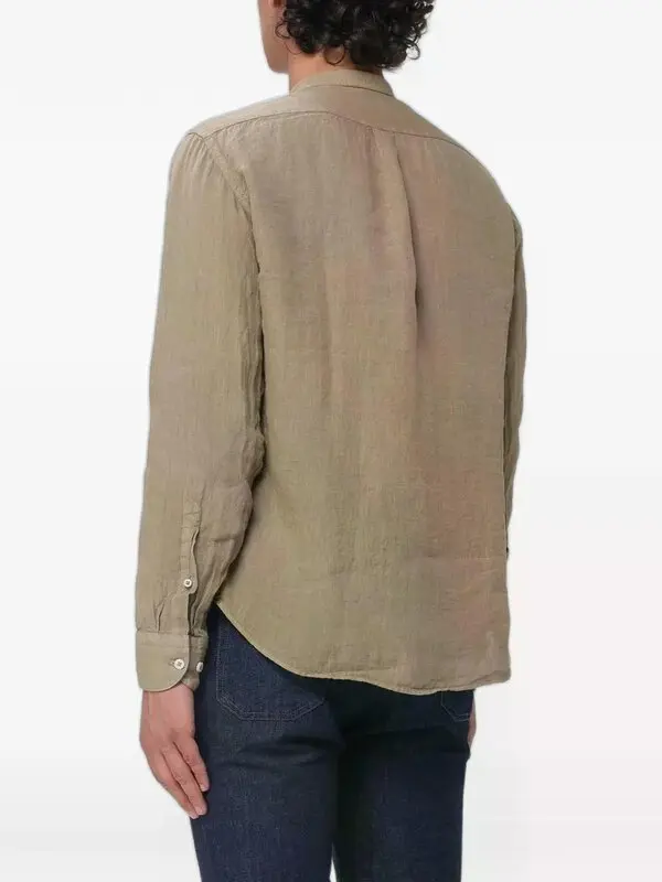 B.D.BAGGIES Band-collar Cotton Shirt