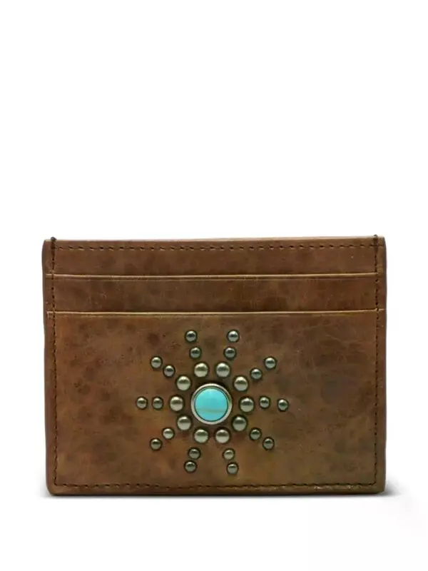 HTC LOS ANGELES Sun Stud-embellished Leather Card Holder