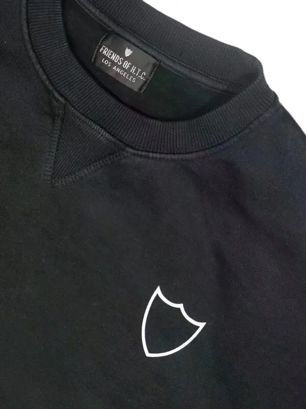 HTC LOS ANGELES Batwing-sleeve Logo-print Sweater