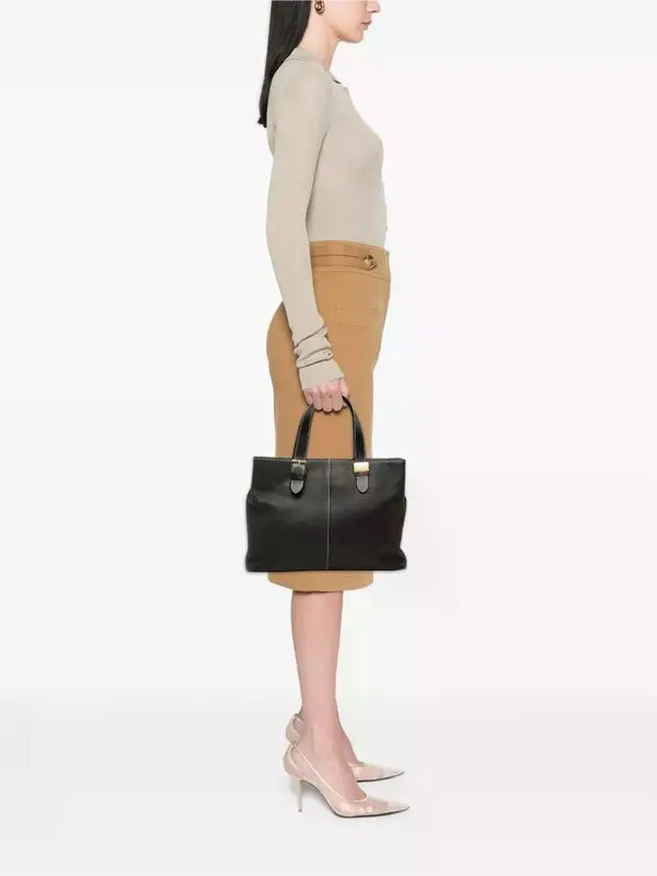 Burberry 20th Century Leather Tote Bag