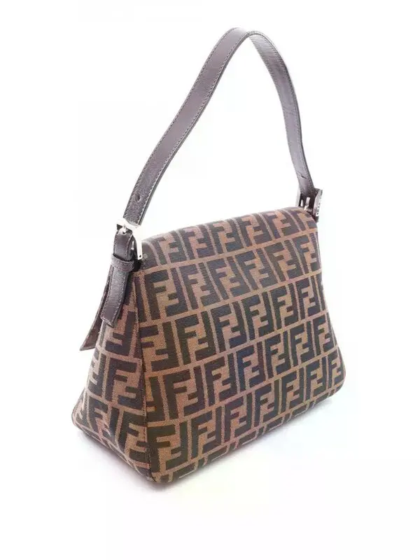 Fendi 1990-2005 Zucca Canvas Mamma Forever Shoulder Bag