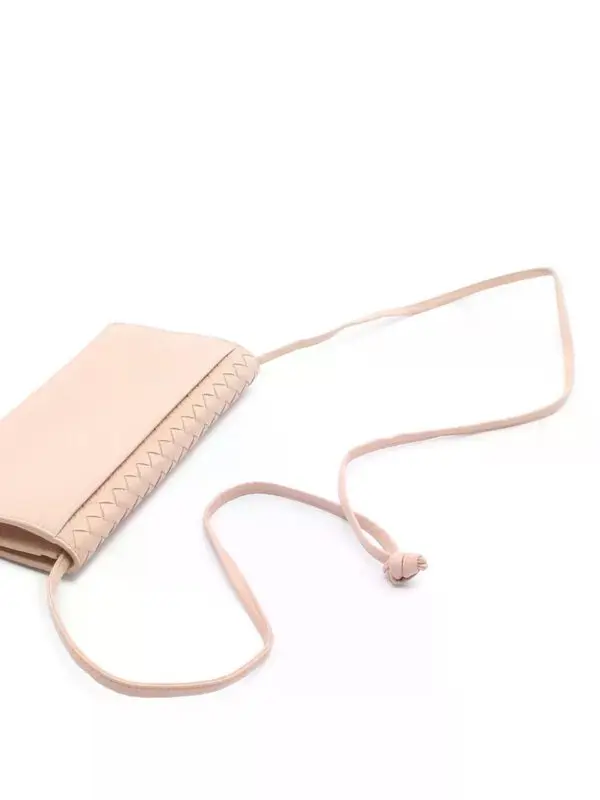 Bottega Veneta 2012-2026 Leather Intrecciato Crossbody Shoulder Bag - Pink