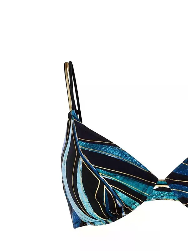 GOTTEX Willow Leaf-print Underwired Bikini - Black