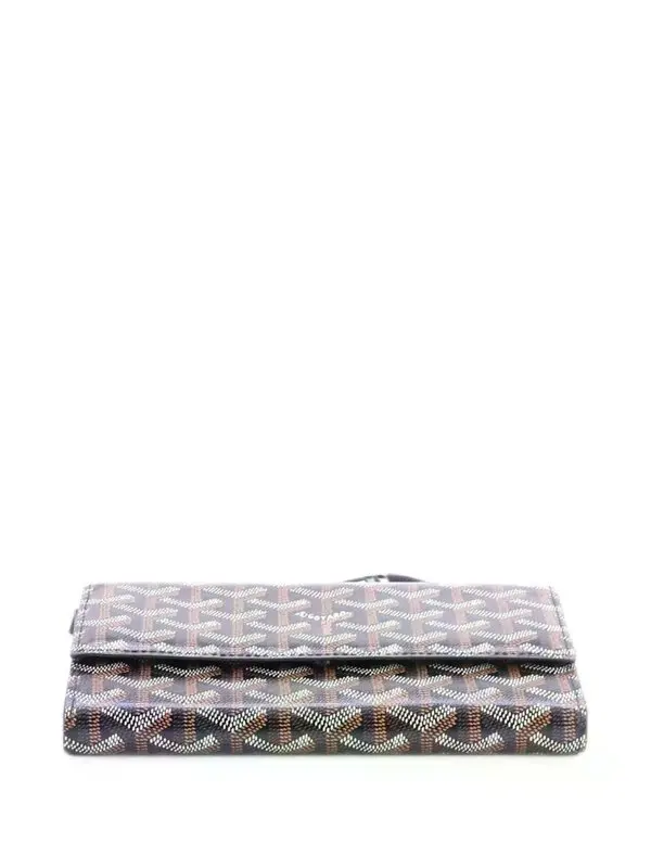 Goyard Varenne Continental Wallet With Strap Coated Canvas Crossbody Bag - Black