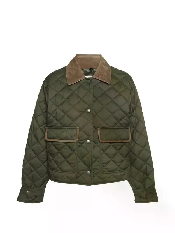 Miu Miu Quilted Suede-collar Jacket
