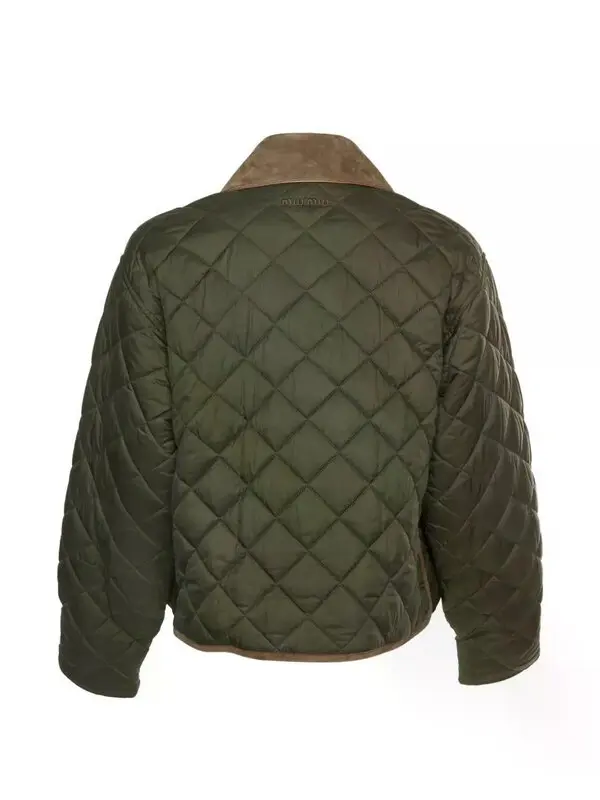 Miu Miu Quilted Suede-collar Jacket