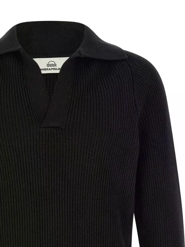 RIVIERA Ribbed Polo Sweater