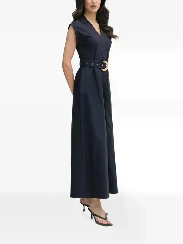 GAUDI Belted Sleeveless Maxi Dress