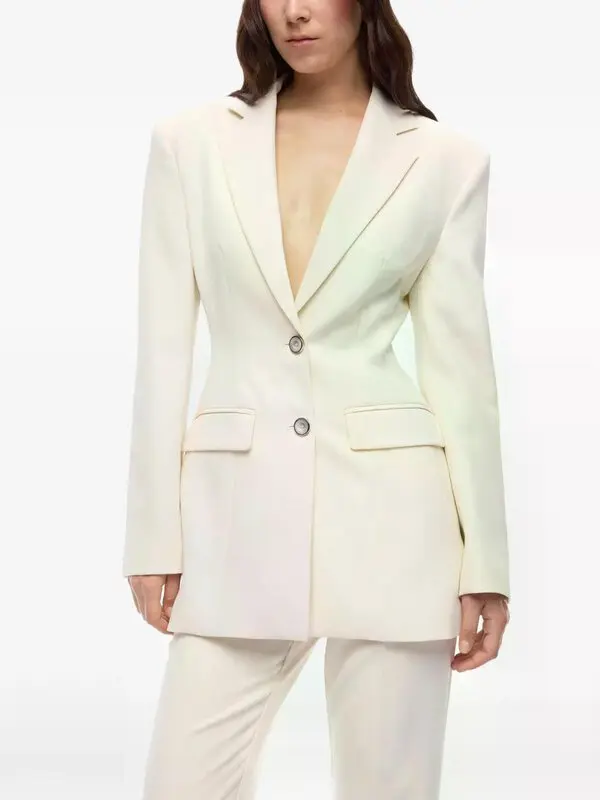 Pinko Tailored Single-breasted Jacket - White