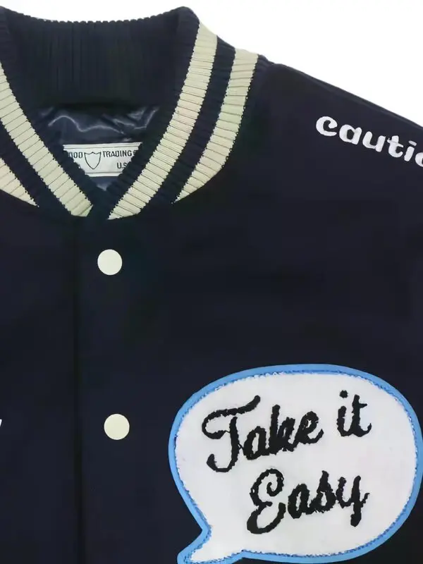 HTC LOS ANGELES Embroidered-patch Varsity Jacket