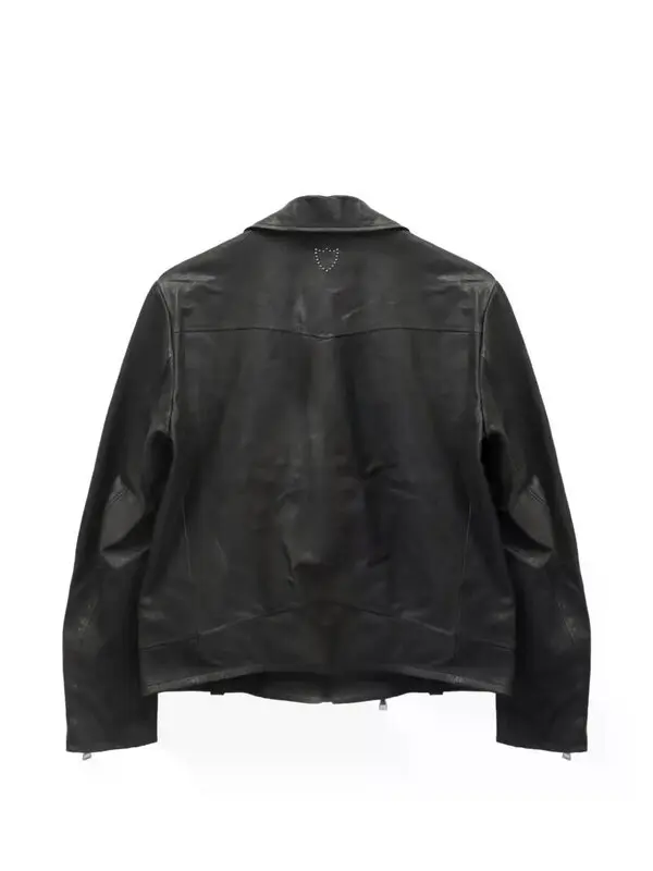 HTC LOS ANGELES Axel Stud-embellished Leather Biker Jacket