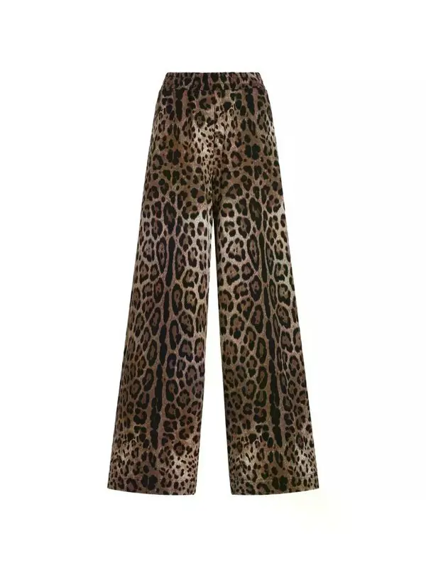 Dolce & Gabbana Leo-print Fleece Trousers