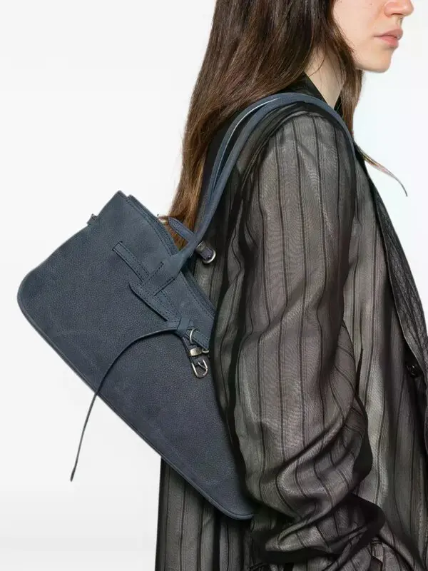MARGESHERWOOD Belted Shoulder Bag - Blue