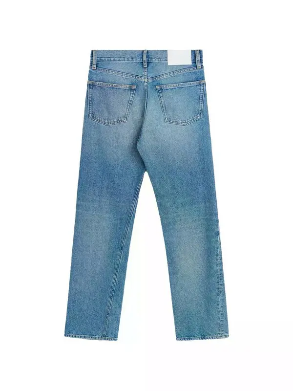 SUNFLOWER Straight Twist Logo-patch Jeans