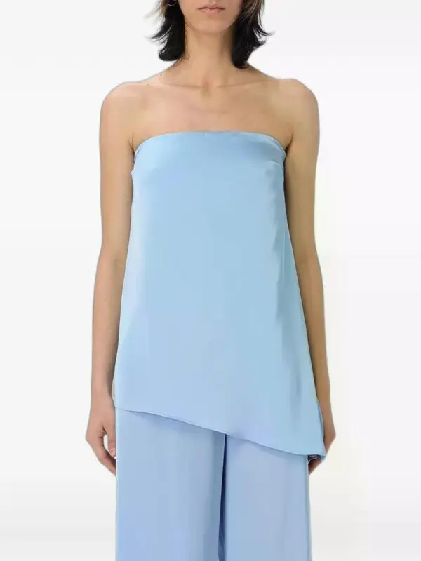 HANITA Asymmetric Strapless Top