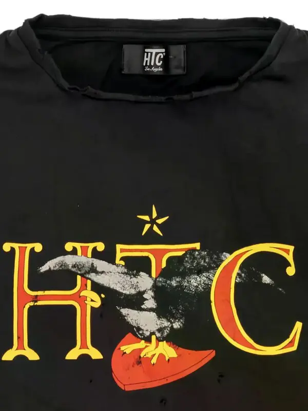 HTC LOS ANGELES Eagle Distressed Graphic-print T-shirt