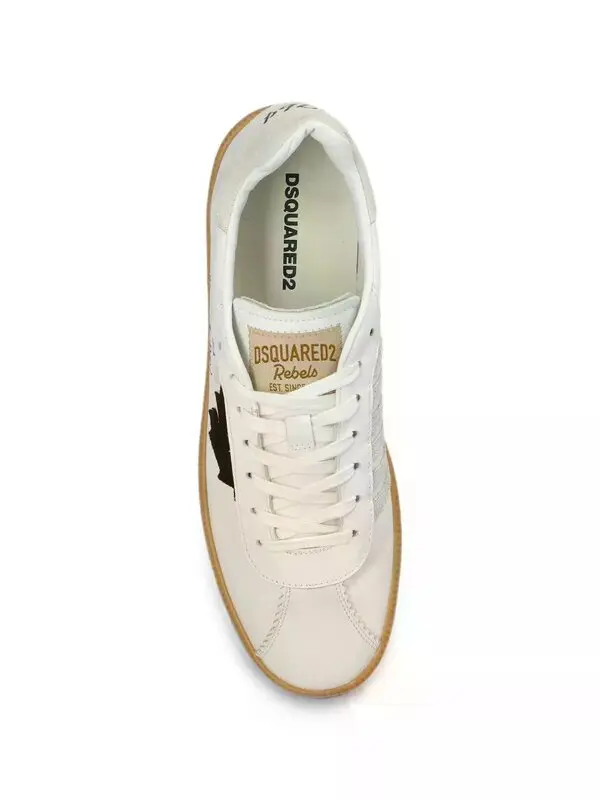 Dsquared2 Rebel Maple-leaf Appliqué Leather Sneakers