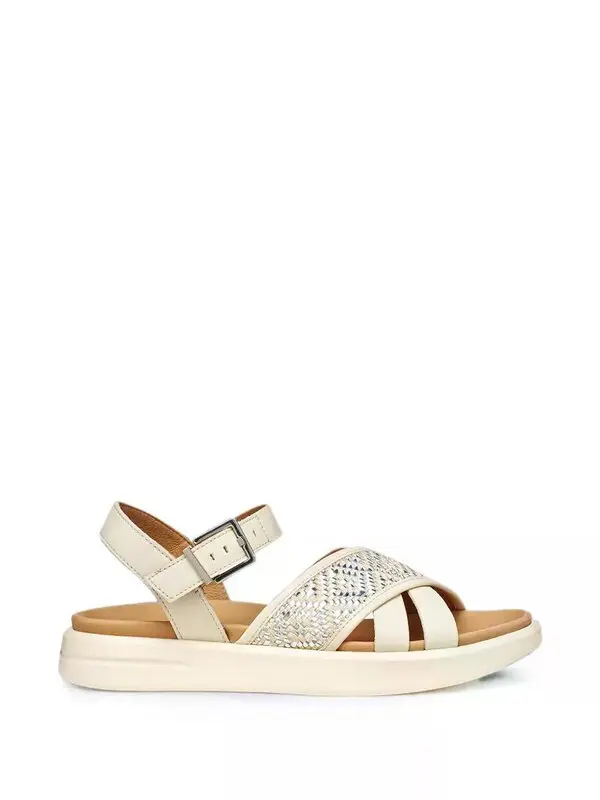 Geox Xand 2s Woven-panel Buckled Sandals