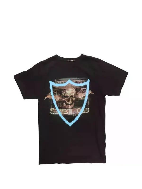 HTC LOS ANGELES Sevenfold Graphic-print T-shirt - Black