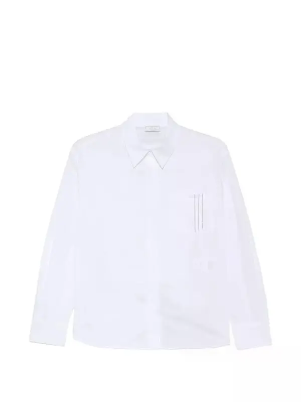 Peserico Embellished Pocket Shirt - White